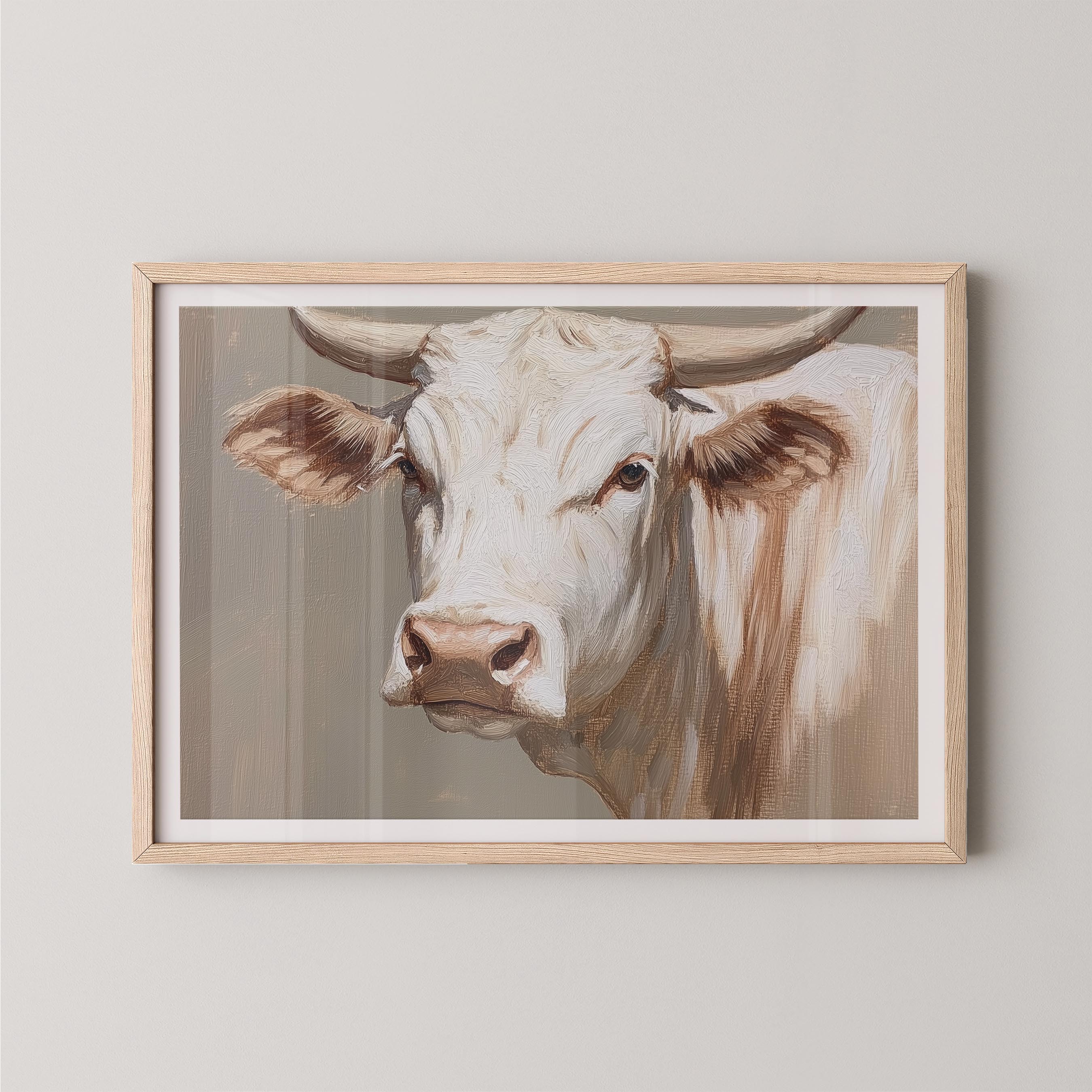 Cow Study | Vintage Cow Painting – Storyline Prints