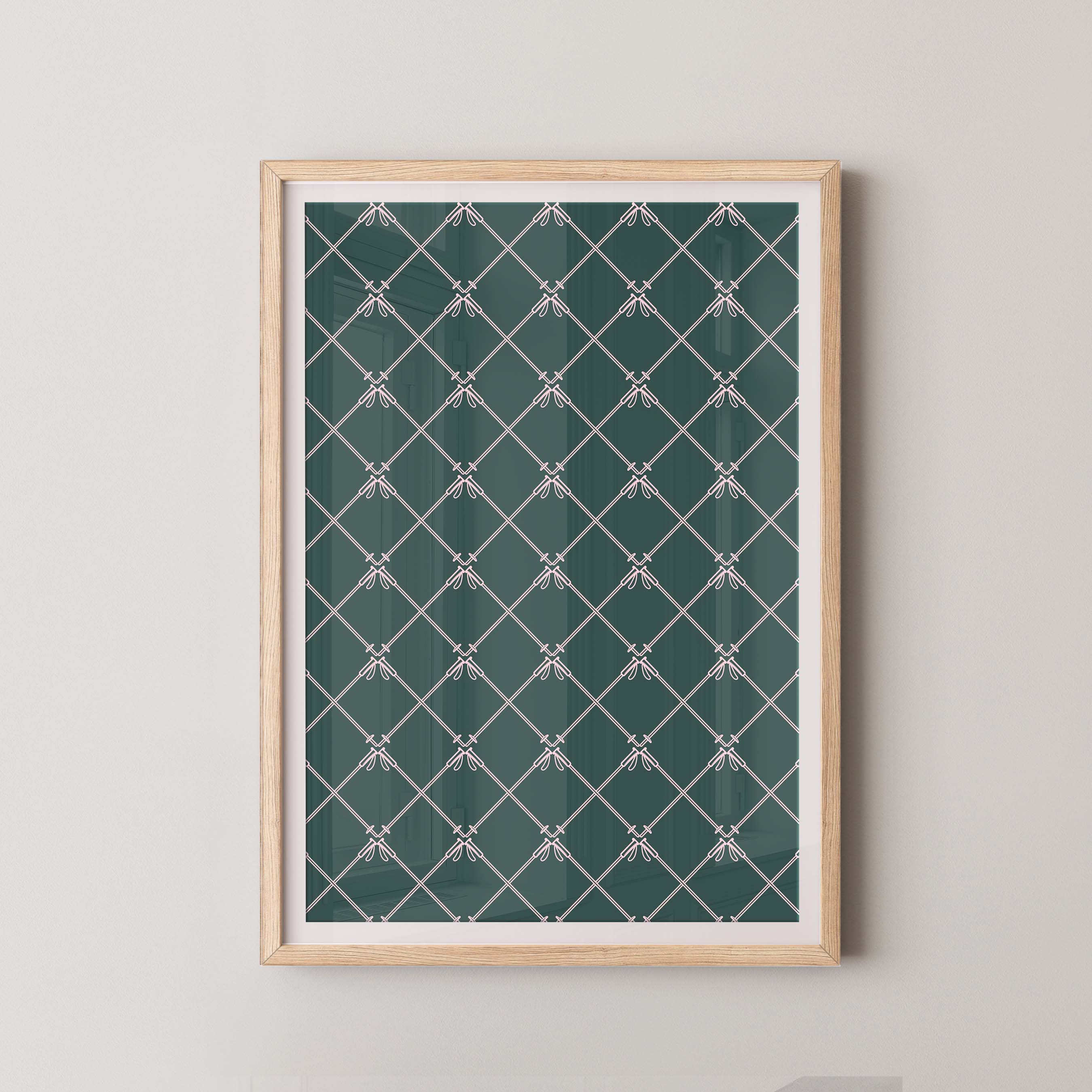 Pole Pattern in Kelly and Pink – Storyline Prints